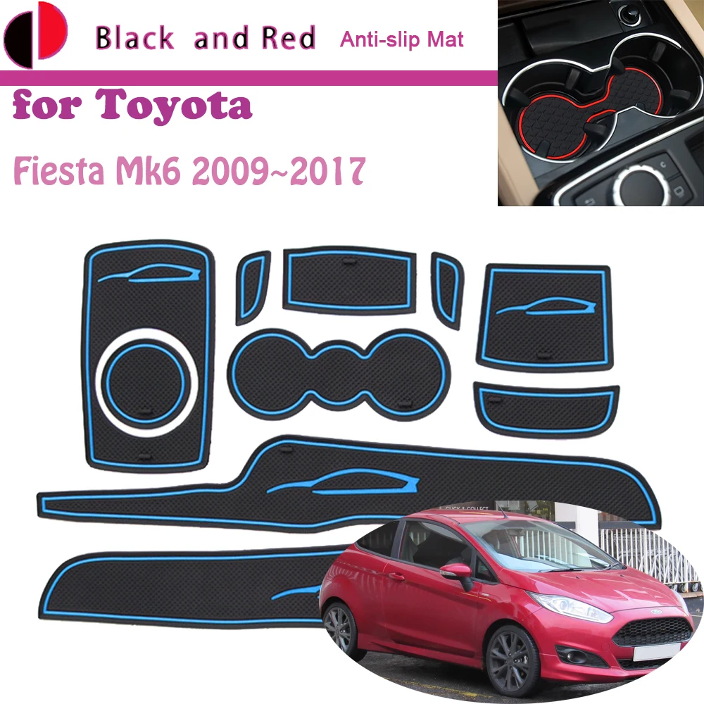 Rubber-Door-Groove-Mat-for-Ford-Fiesta-Mk6-ST-2009-2017-2010-2011-Cup ...
