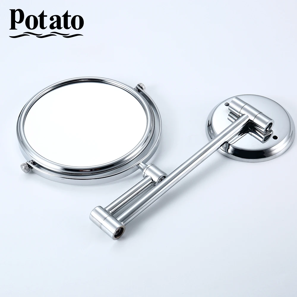 Potato Настенное зеркало продлить Двусторонняя Ванная комната косметическое зеркало для макияжа ...