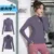 Women Sport Jacket Zipper Yoga Coat Clothes Quick Dry Fitness Jacket Running Hoodies Thumb Hole ...