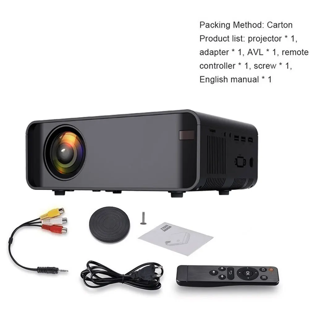 Mini Projector W80 Android WiFi 3D LED Projector 2300Lumens TV Home Theater LCD Video USB VGA ...