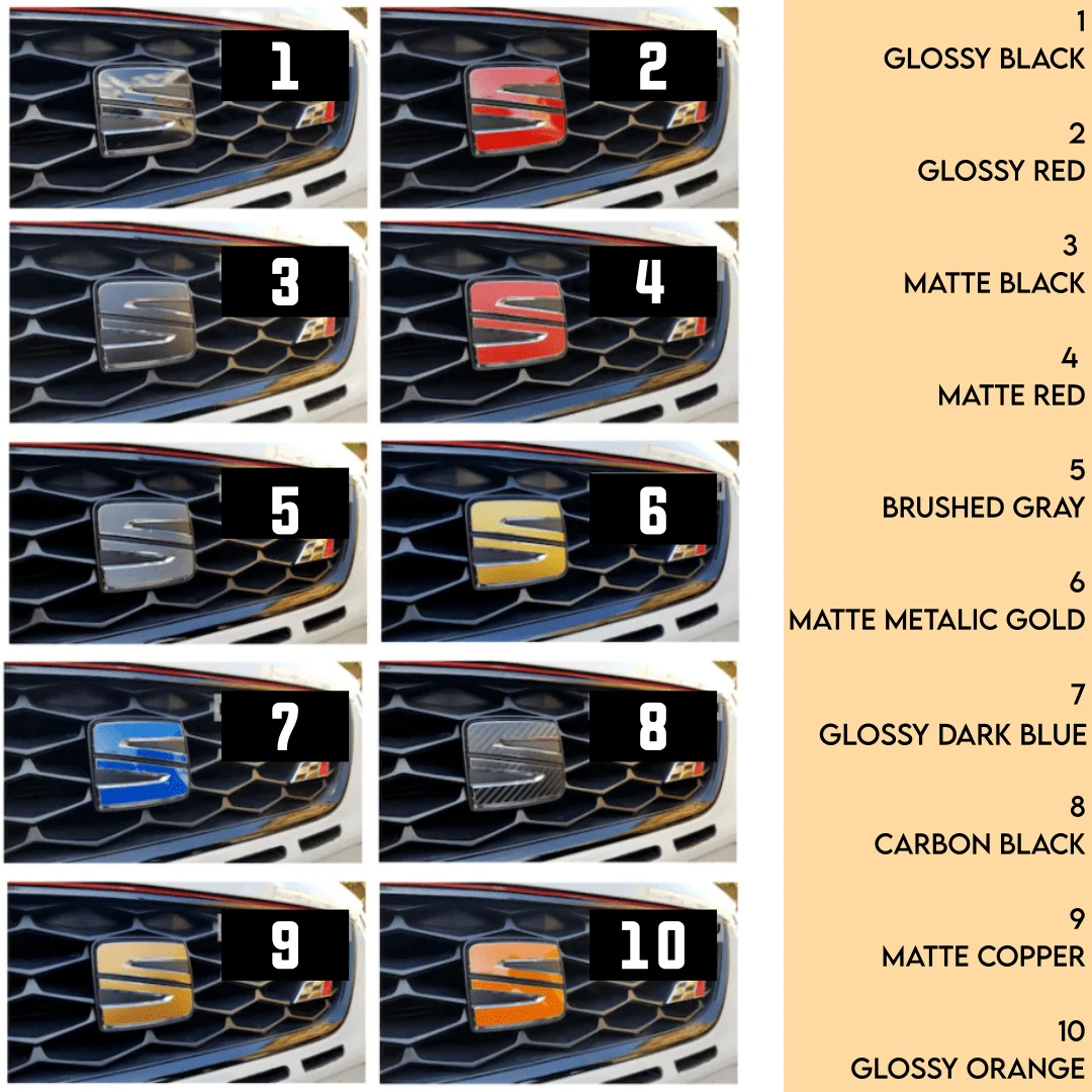 Logo Sticker for Seat Leon MK3 5F Hologram Badge Sticker Set Carbon ...