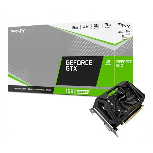 Vga PNY GeForce GTX1660 Super Single Fan 6GB GDDR6|Tarjetas gráficas ...
