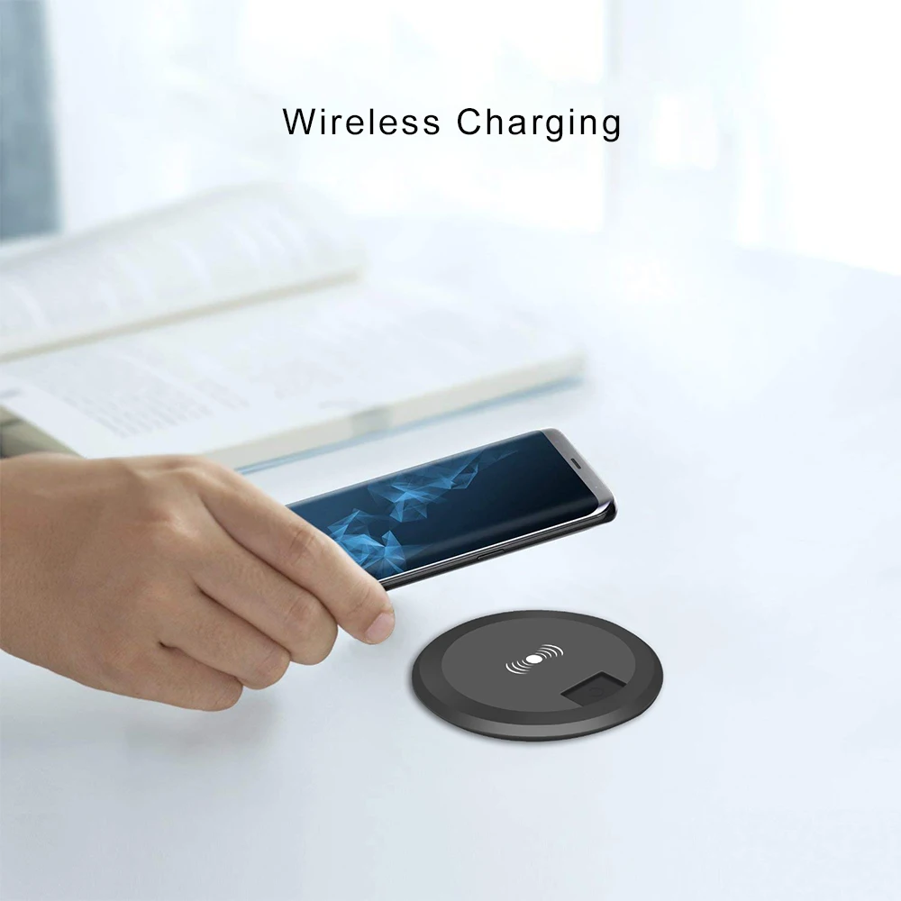 Tabletop embedded fast qi wireless charger 15W wireless charging dock ...