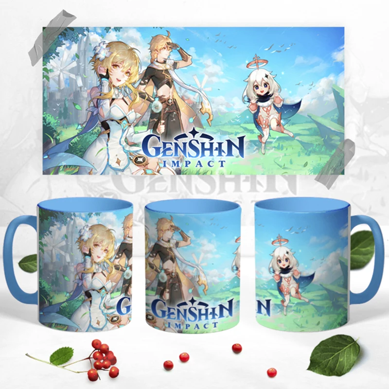 Aether-Lumine-PAIMON-Genshin-Impact-Ceramic-mug-Tableware-tea-coffee ...