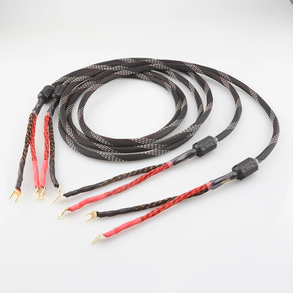 High Quality One Pair Audiocrast HIFI speaker cable HI-End amplifier 4N ...
