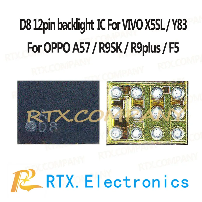 D8 12pin Lm3697 Lm3697yfqr For Oppo A57 R9sk R9plus Vivo X5sl Y83 Backlight Light Control Ic ...