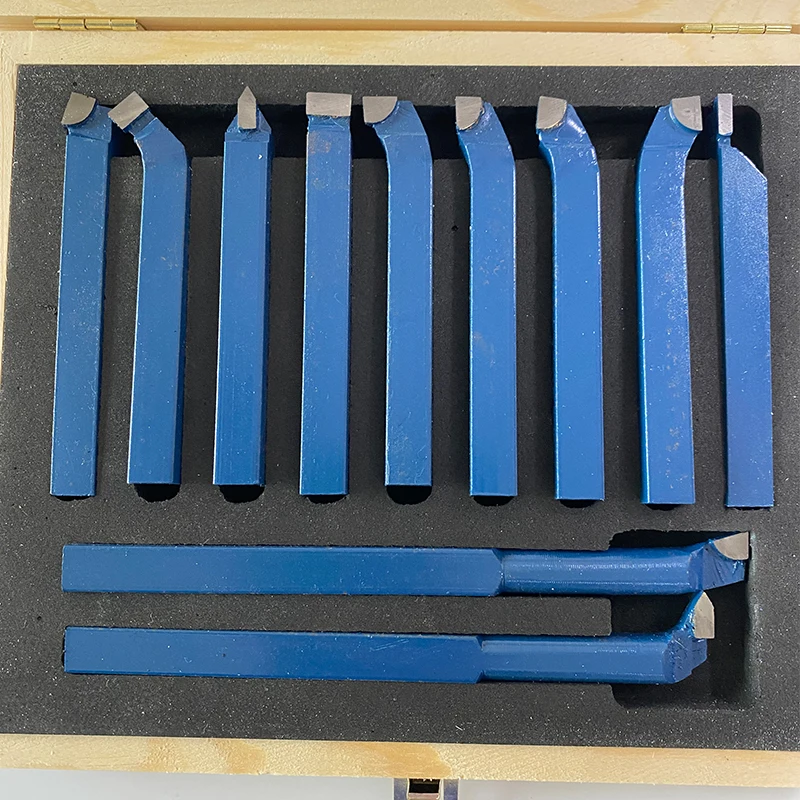 Lathe Cutter 11pcs Metal Carbide Tip Lathe Cutting 16x16mm Turning Boring Bit Mini Metal Lathe