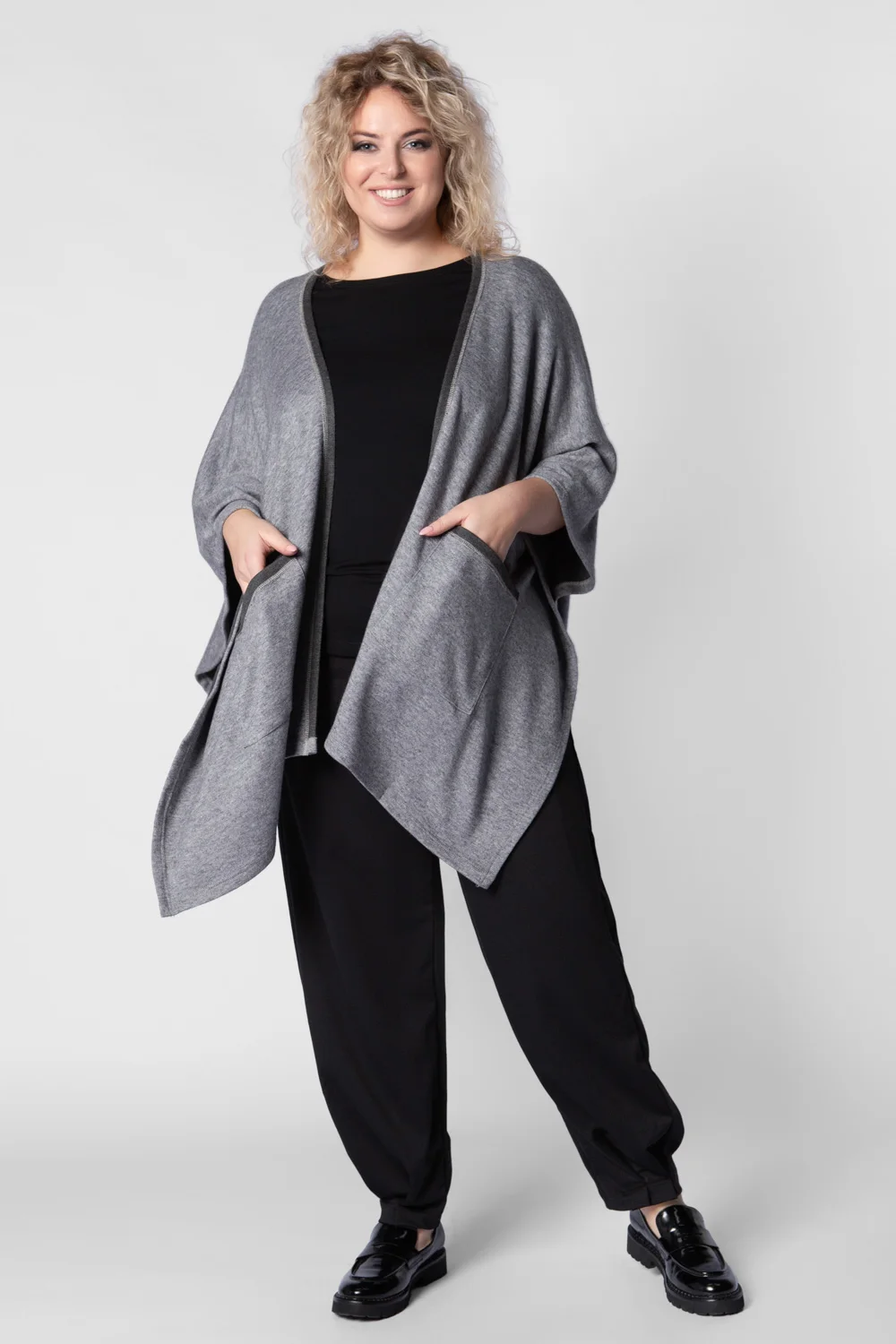 Jacket Women Extra Long Big Size Smart Warm Jacket Knitted Оверсайз ...