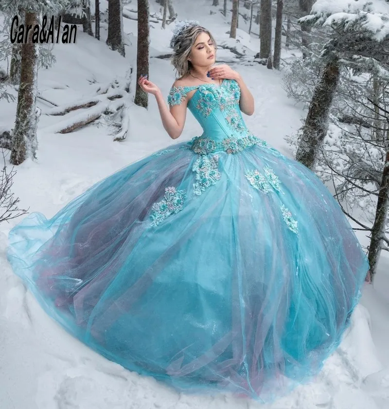 Turquoise Color 15 Dress