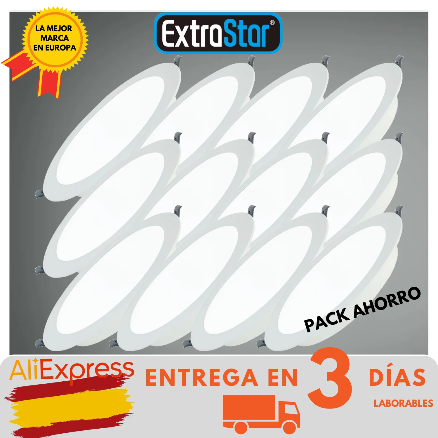 EXTRASTAR Downlight LED Led Panel light Redondo 6W, Luz Frío, Neutro ...