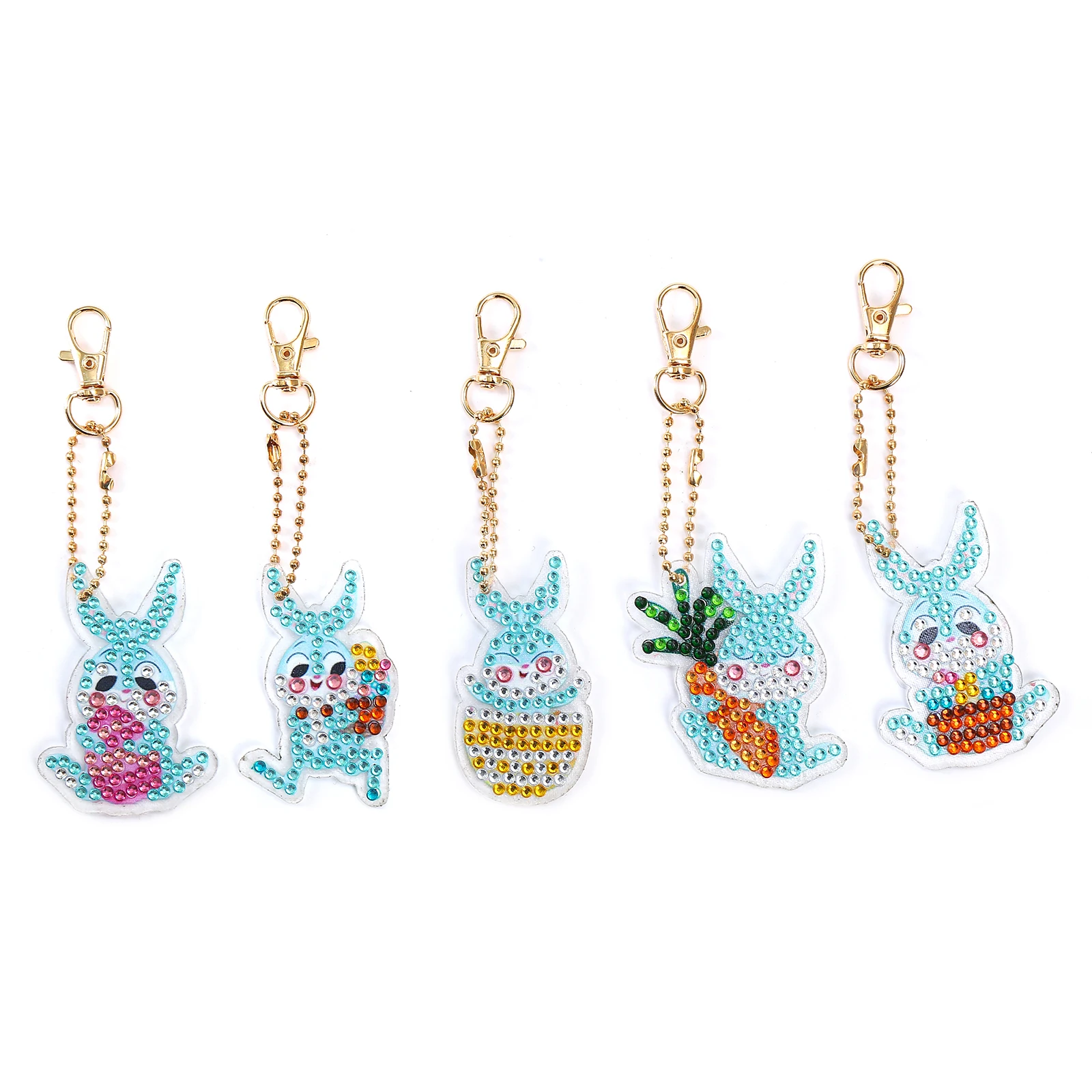 DIY Diamond Painting Keychain Easter Bunny Egg Rabbit Ornaments ...
