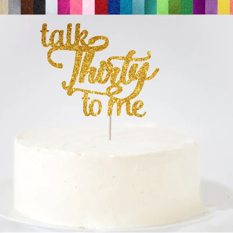 30th birthday cake topper personalized cake topper gold cake topper ...