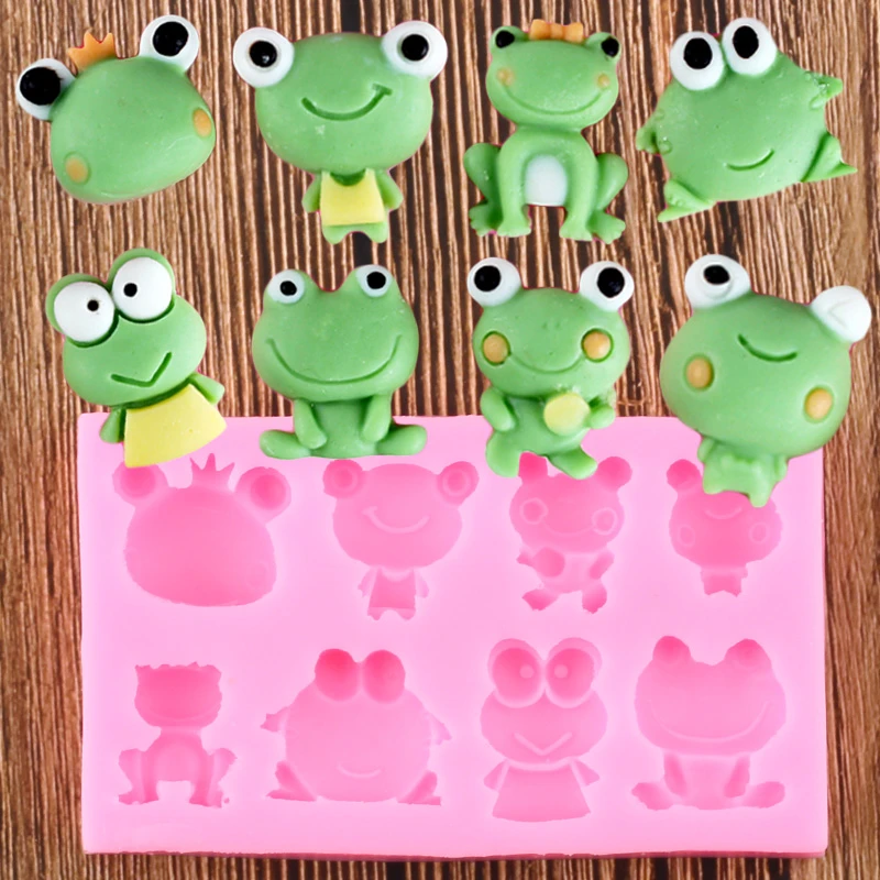 3D Frog Silicone Mold Baby Birthday Cupcake Topper Fondant Molds Cake ...