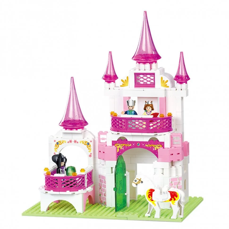 SLUBAN Конструктор Розовая мечта. Фантастический замок|Blocos| - AliExpress