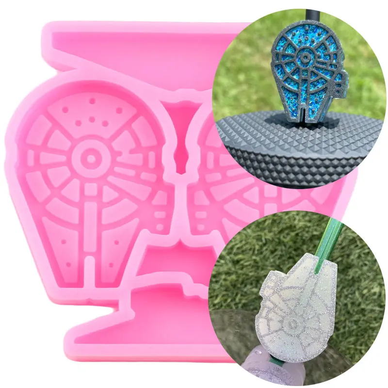 Space Capsule Straw Topper Silicone Molds Spaceship Chocolate Cupcake ...