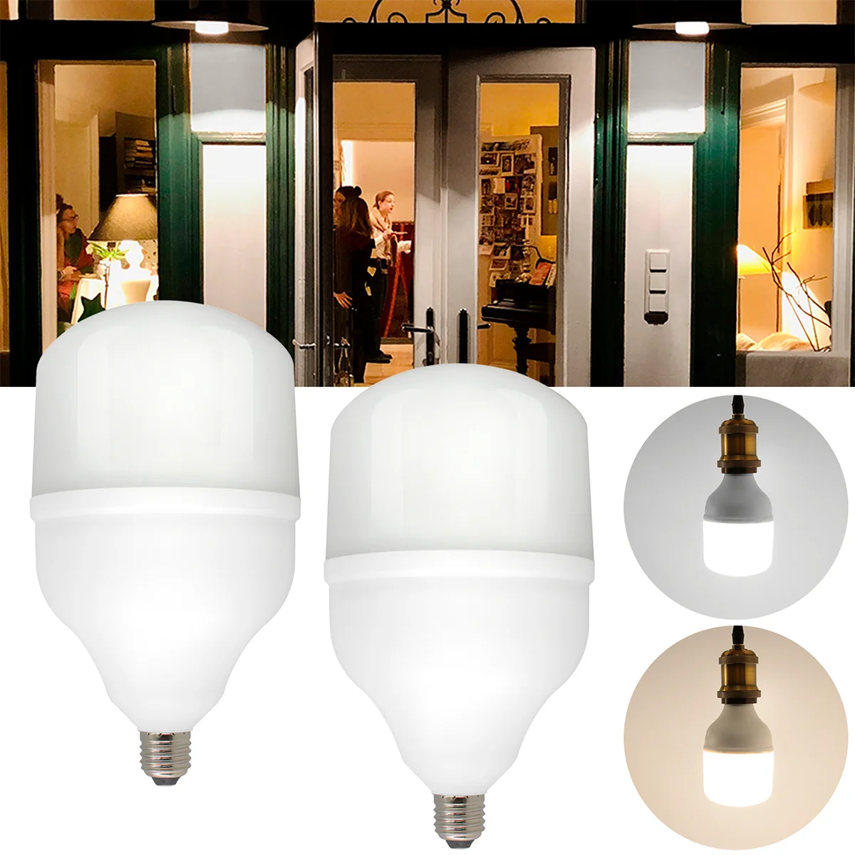 Kit 2 Lâmpada Led Bulbo 40w Soquete E27 Bivolt Econômica Cor De Luz Branco Frio 6500K / Neutro ...