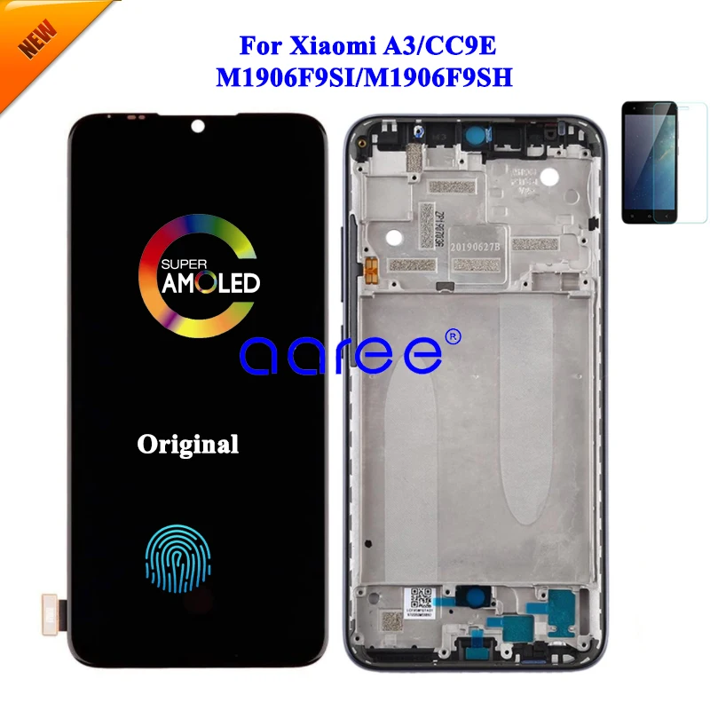 Pantalla LCD AMOLED Original para Xiaomi Mi A3, montaje de digitalizador táctil, CC9E ...