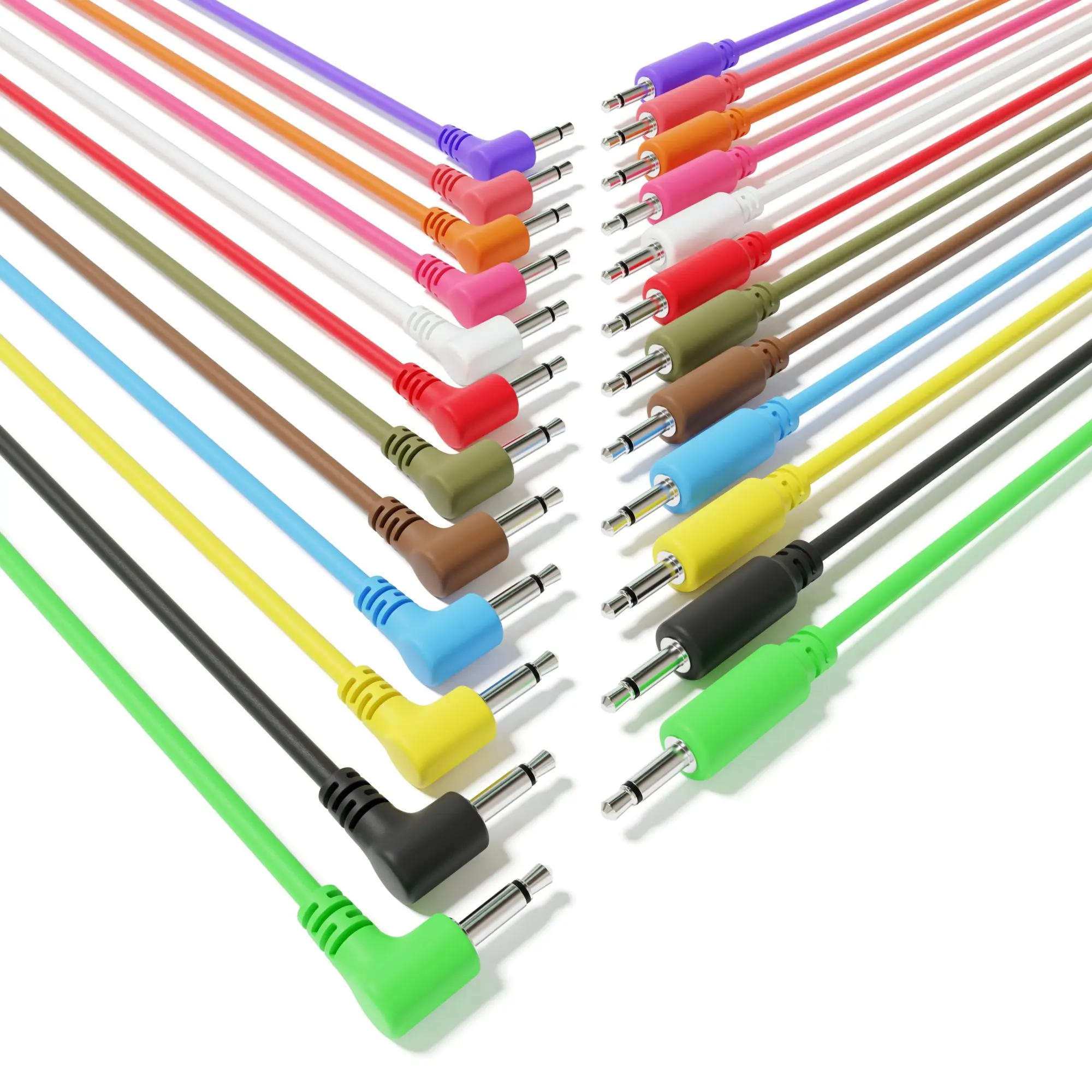 Excelvalley 5 Pack Hybrid Mono Modular Patch Cables Ts 3 5mm 1 8 Eurorack Synth Synthesizer