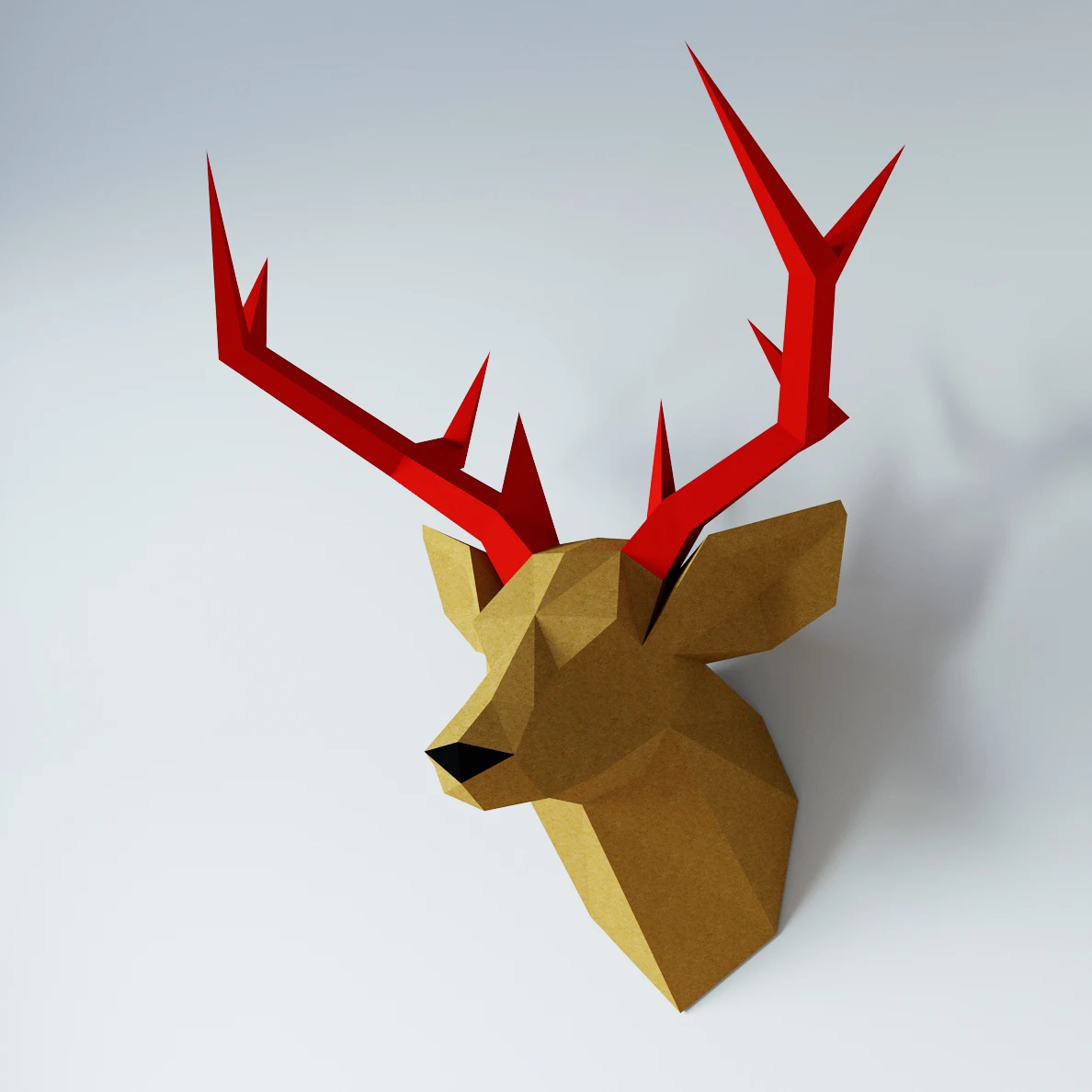 Paper Mache Deer Head Template