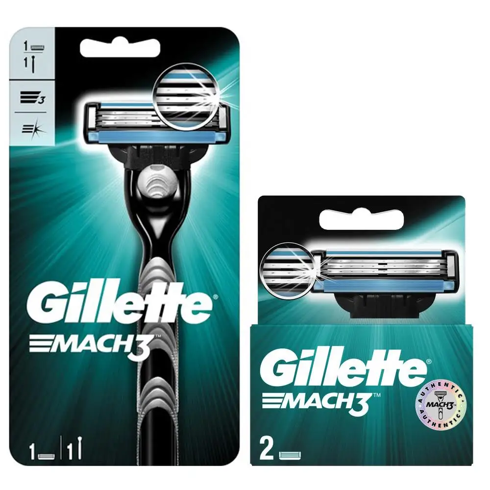 Gillette Mach3 Mens Razor Blade and Refills 1/4/8/1218 Count Designed ...