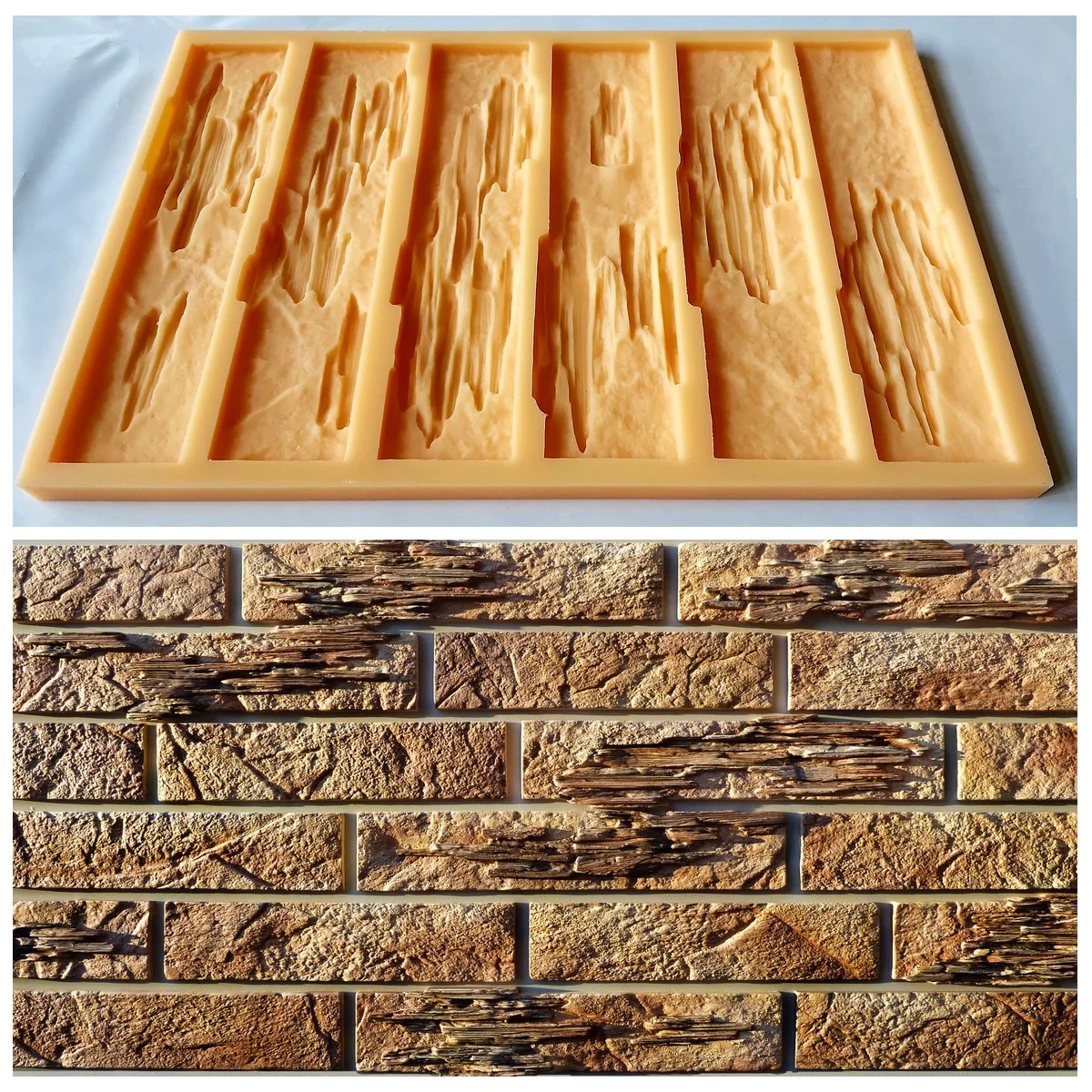 Diy Molds For Bricks, Molds For Stone. Gypsum Wall Decor Made Of ...