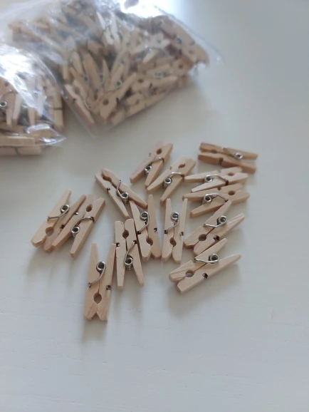 Decorative DIY Mini Wooden Clips (100 pcs) - Life Changing Products