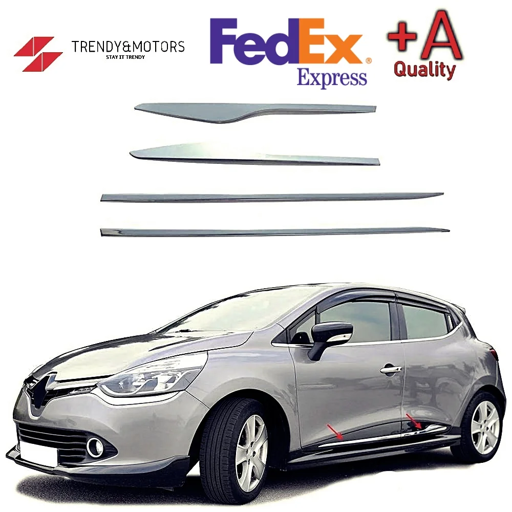 Fast Shipment 4 Pieces Stainless Steel Chrome Side Door Trim for ...