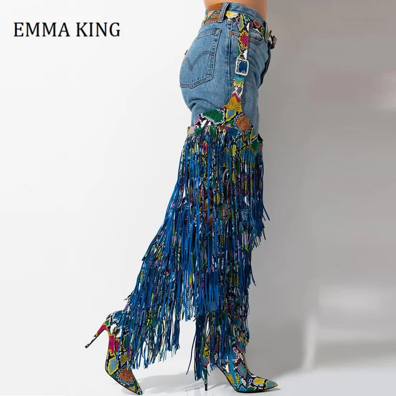 2021-Women-Thigh-High-Belted-Fringe-Boots-Sexy-Women-Over-Knee-Boots ...