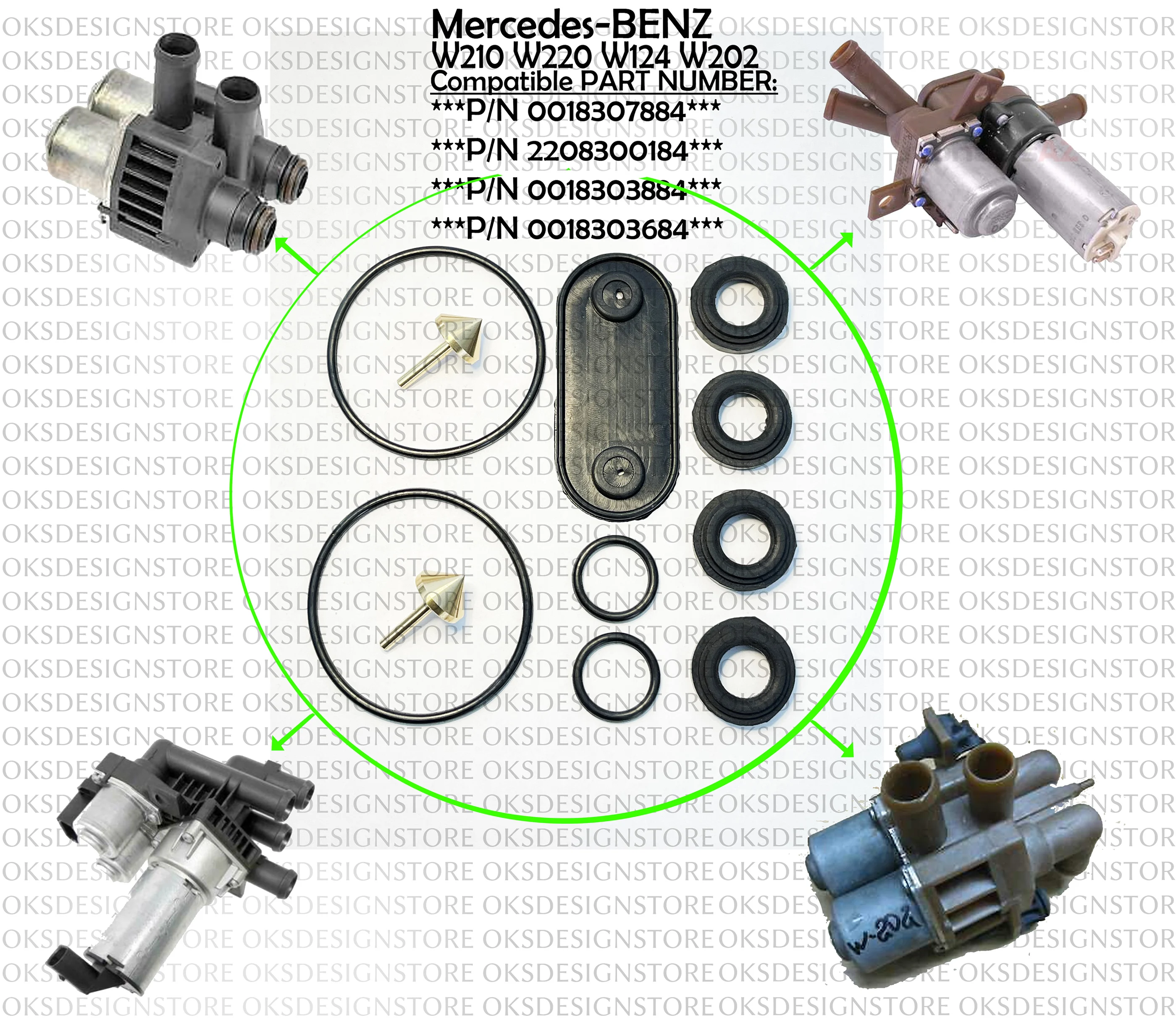 For-Mercedes-Benz-Heater-Valve-Repair-Kit-W210-W220-W124-W202 ...