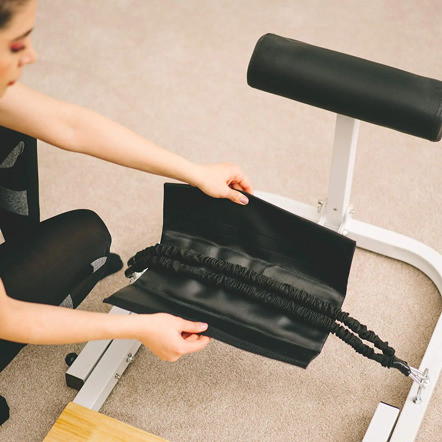 ZJFIT Hip Thrust Machine With Adjustable Three Resistance Bands Workout ...