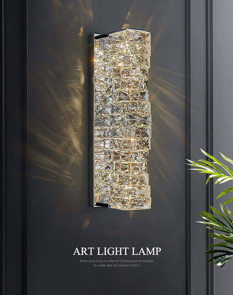 Stafford Luxury Crystal LED Wall Lamp – NYRALONDON