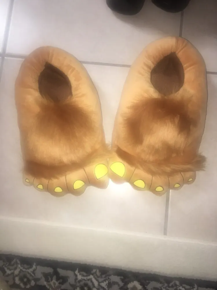 Cartoon Furry Hobbit Warm Slippers - KawaiiMerch.com