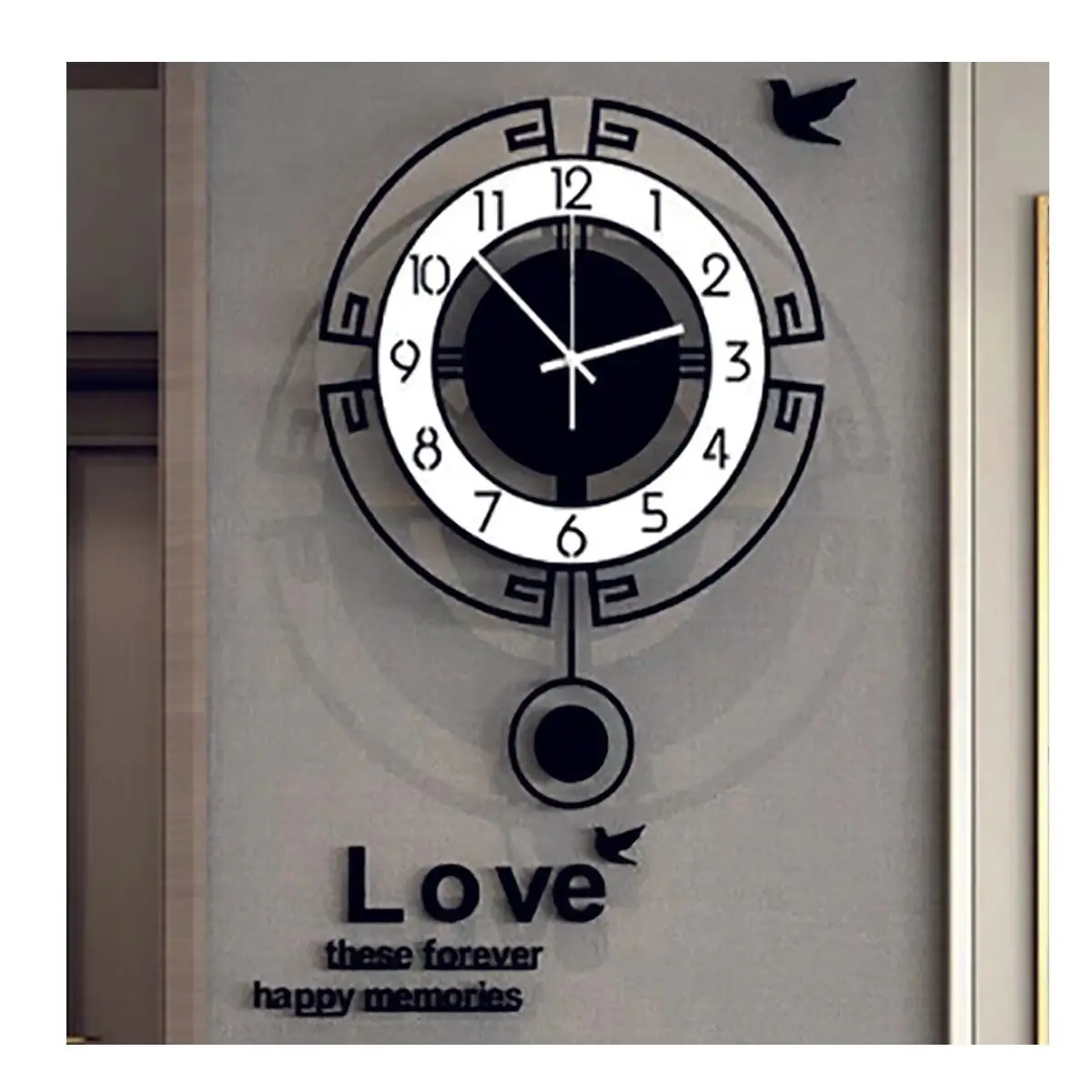 Curly Premium Dangle Pendulum Wall Clock Indoor Decoration Ideal For ...