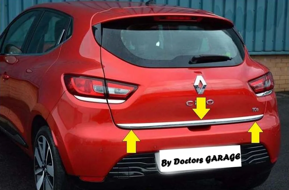 For Renault Clio 4 Chrome Tailgate Bar Trim 2012 2013 2014 2015 2016 ...