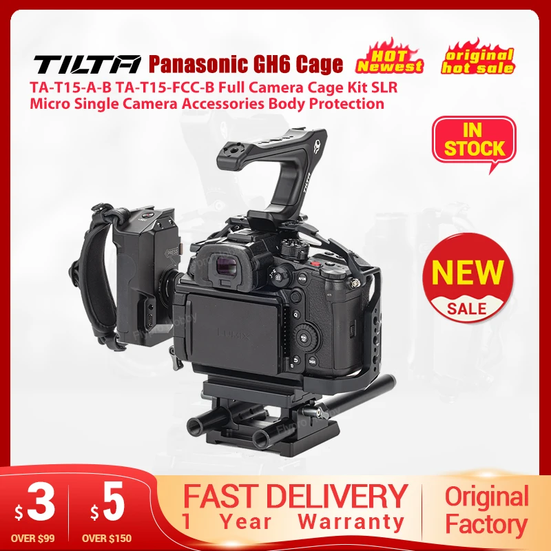 Tilta Panasonic Gh6 Cage Ta-t15-a-b Ta-t15-fcc-b Full Camera Cage Kit ...