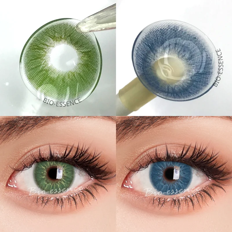 Bio-essence 2022 New 1 Pair Color Contact Lenses For Eyes Natural Brown ...