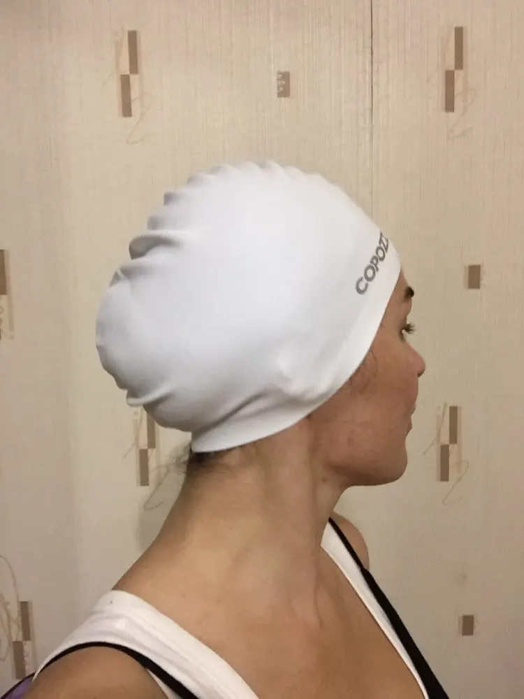 3D Waterproof Silicone Swim Cap For Long Hair – Borkut