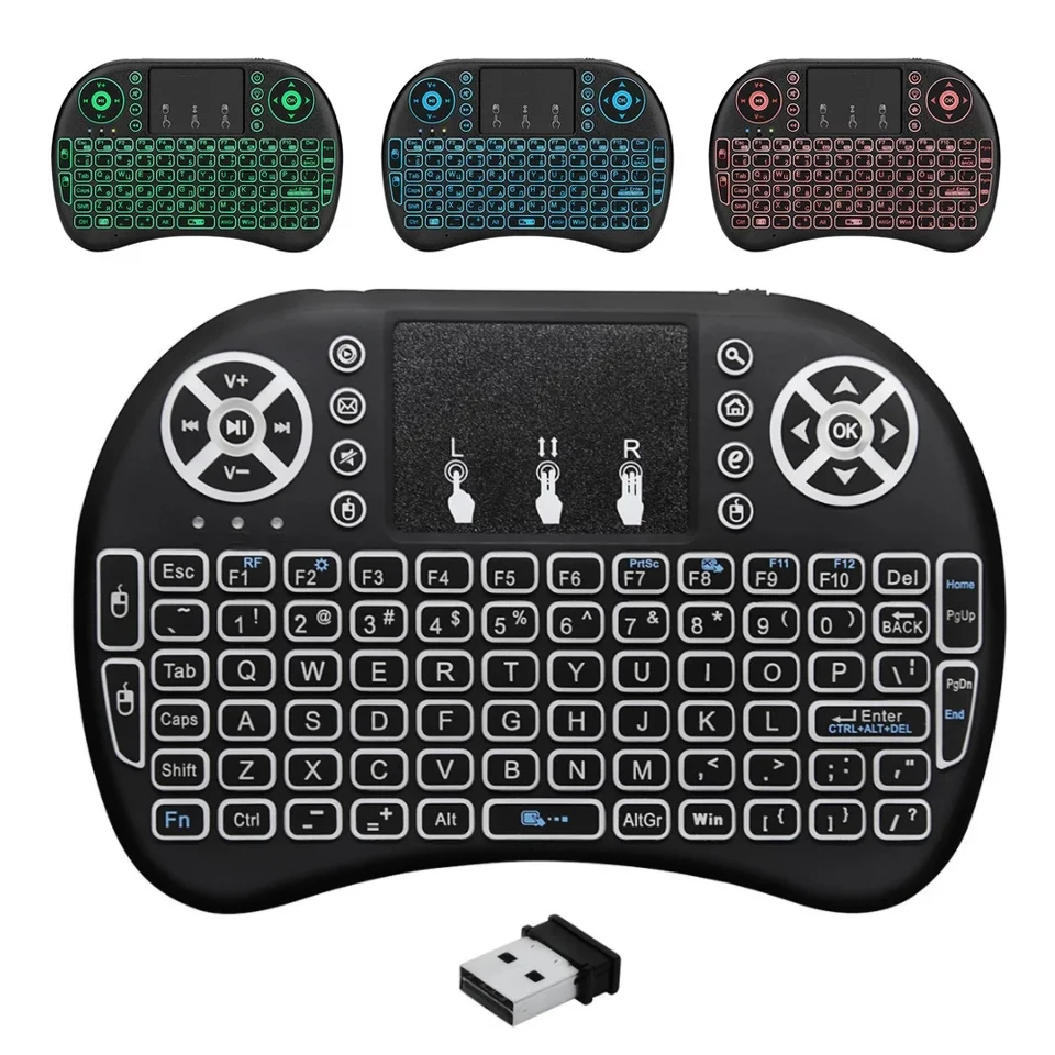 Mini Teclado Led Controle Bluetooth Para Smart Tv Box Iluminado ...