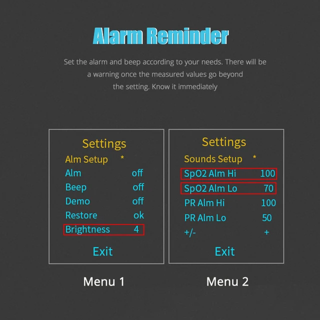 Professional Pulse Oximeter OLED Blood Oxygen Oximeter PR SpO2 Blood ...