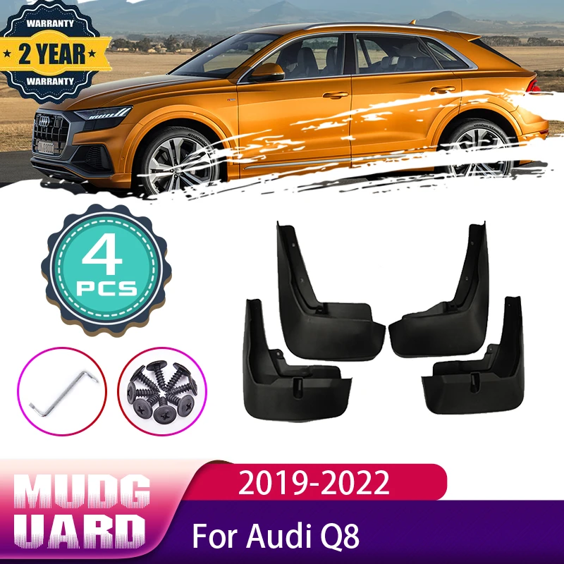 4 Piece Set Of Mudguards For Audi Q8 2019 2020 2021 2022 Front Rear ...