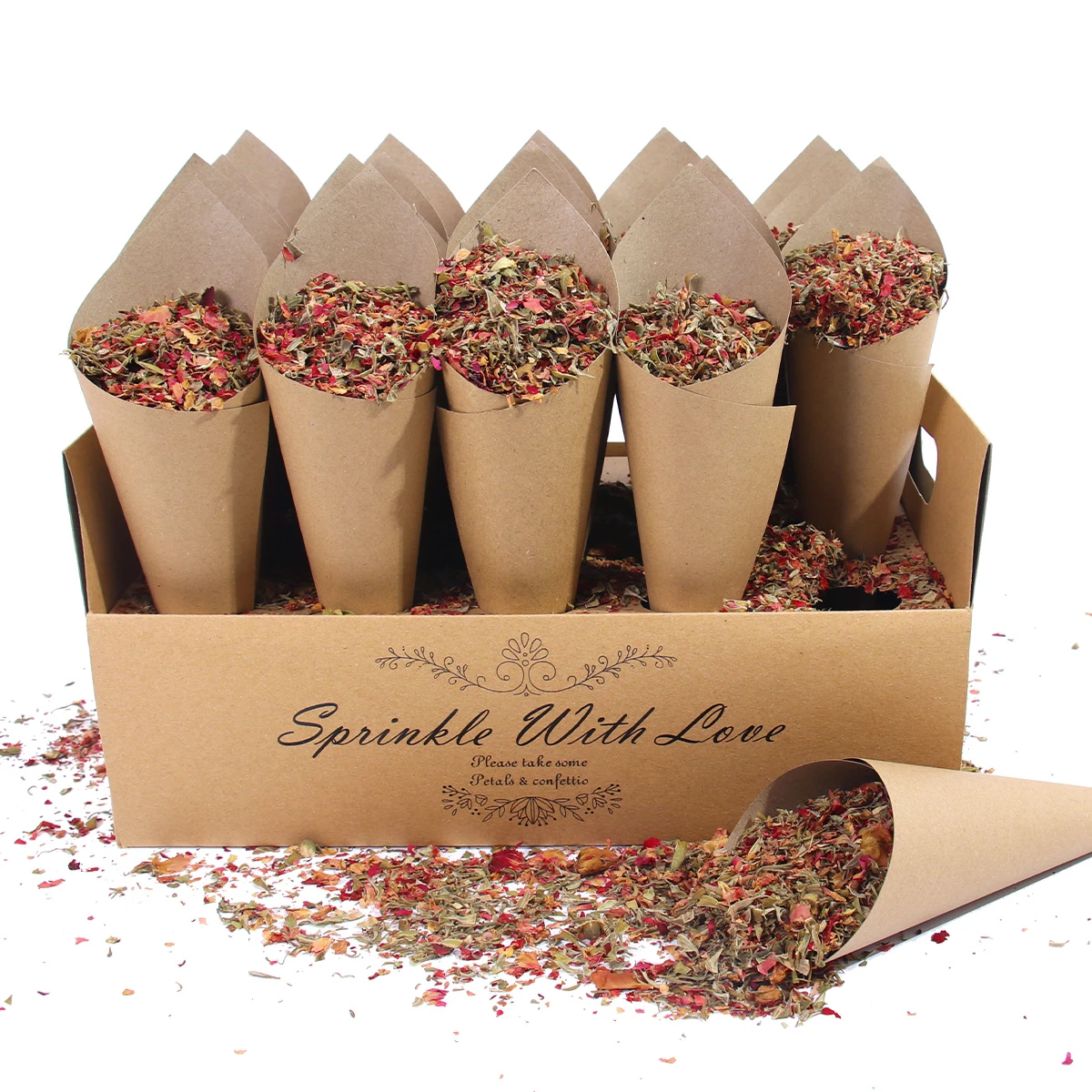 Kraft Paper Wedding Confetti Cone Holder Support For Wedding Decor ...
