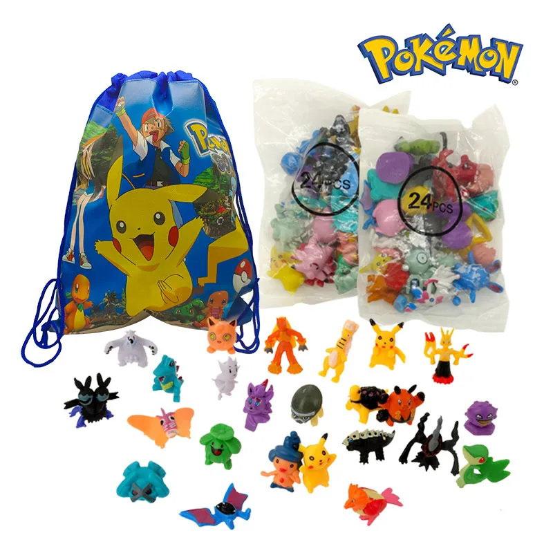 Pokemon Mini Figures 2-3CM Anime Action Pikachu 24-144 Not Repeating ...