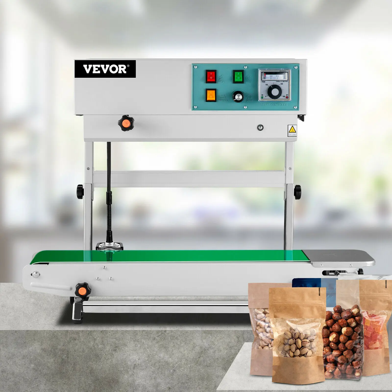 VEVOR FR900 Vertical Automatic Sealing Machine 220V Continuous Band ...