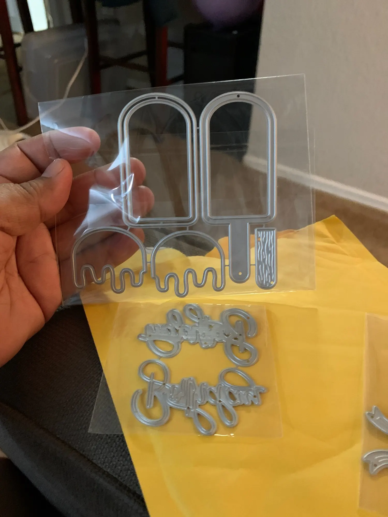 KSCRAFT Cute Popsicle Shaker Metal Cutting Dies Stencils for DIY ...