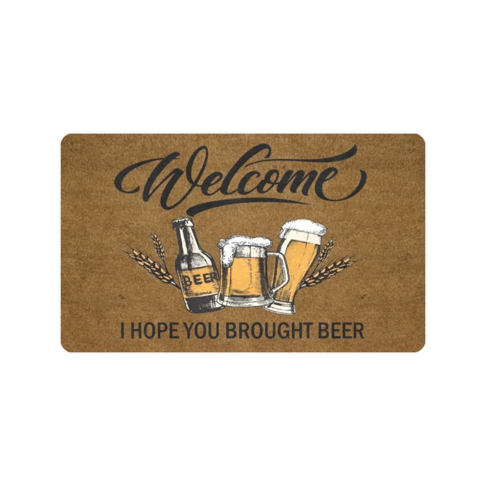"welcome Hope You Brought Beer " Holiday Door Mats Outside Carpet Anti ...