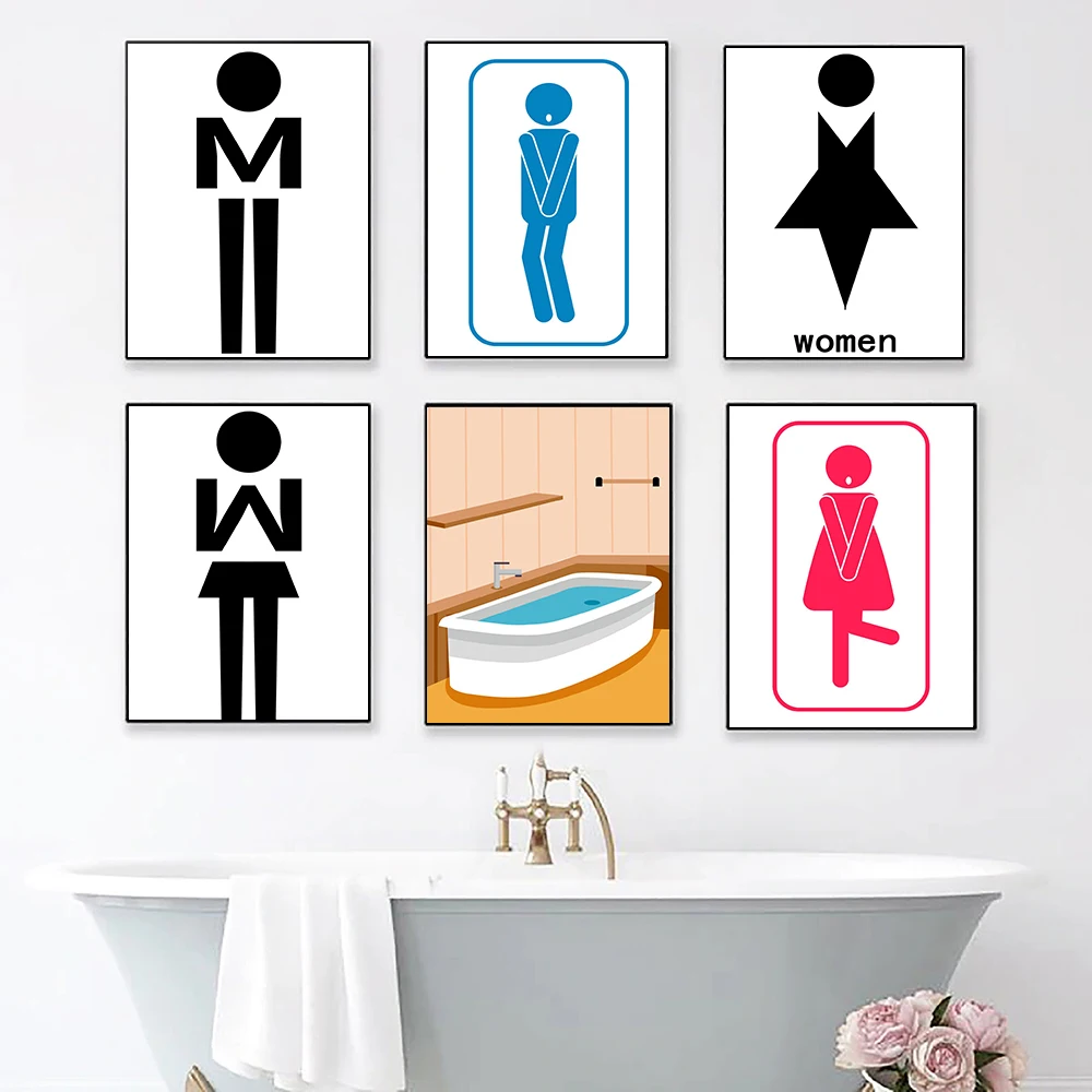 Funny Men And Women Bathroom Signs