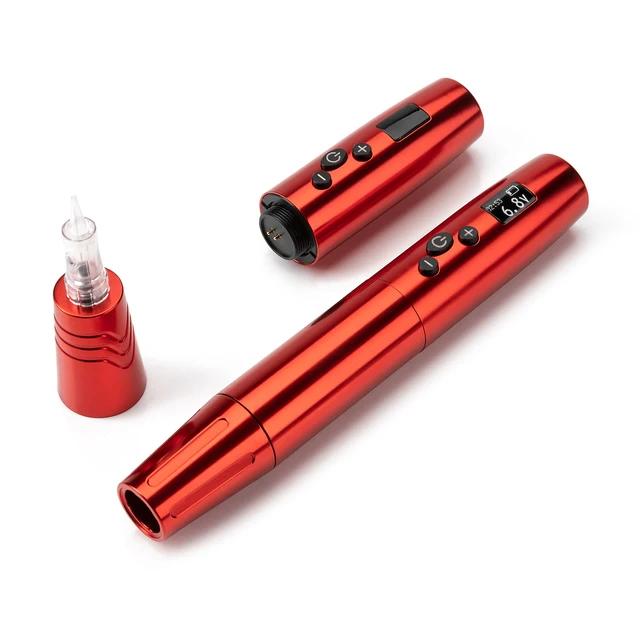 INKONE Slim Wireless Battery Gradient Tattoo Pen Custom Permanent Make ...