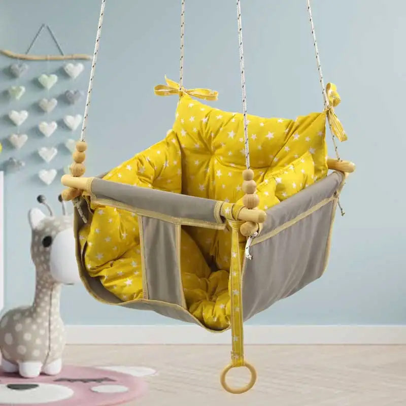 Gray-Male-Girl-Babies-Home-Garden-Use-Swing-Play-Activity-Children ...