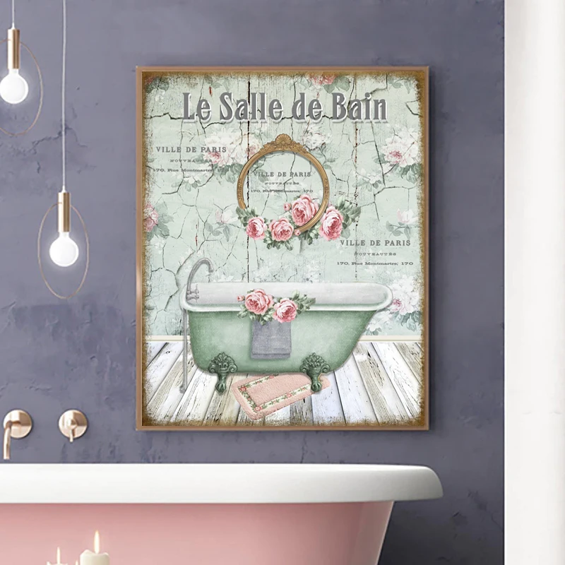 French Bathroom Art