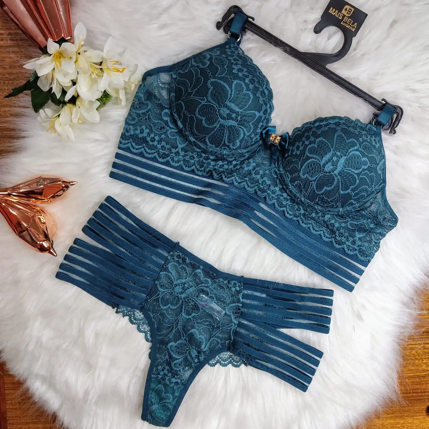 Conjunto-Lingerie-Com-Bojo-Sexy-Em-Renda-Calcinha-Elastico-Moda-ntima-Verde-Rosa-Vermelho-Preto ...